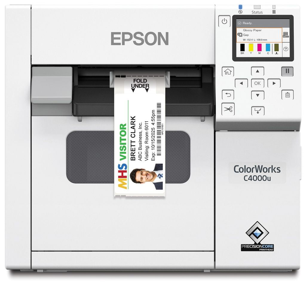 Threshold eVisitor Turbo ID Badge Package with Epson – Jet City Label, Inc.